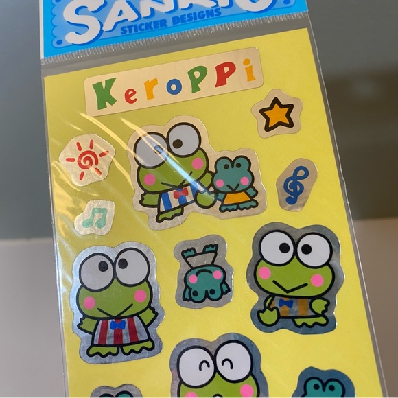 Sanrio | Other | Vintage Sanrio 995 Keroppi Mylar Stickers | Poshmark